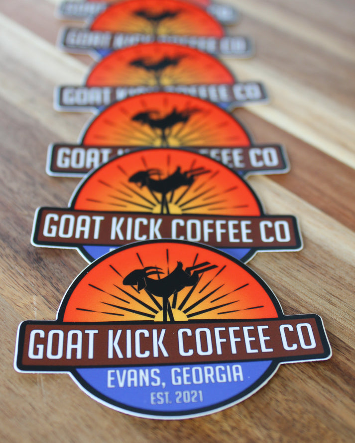 Colorful Vinyl Logo Sticker – Goat Kick Coffee Co
