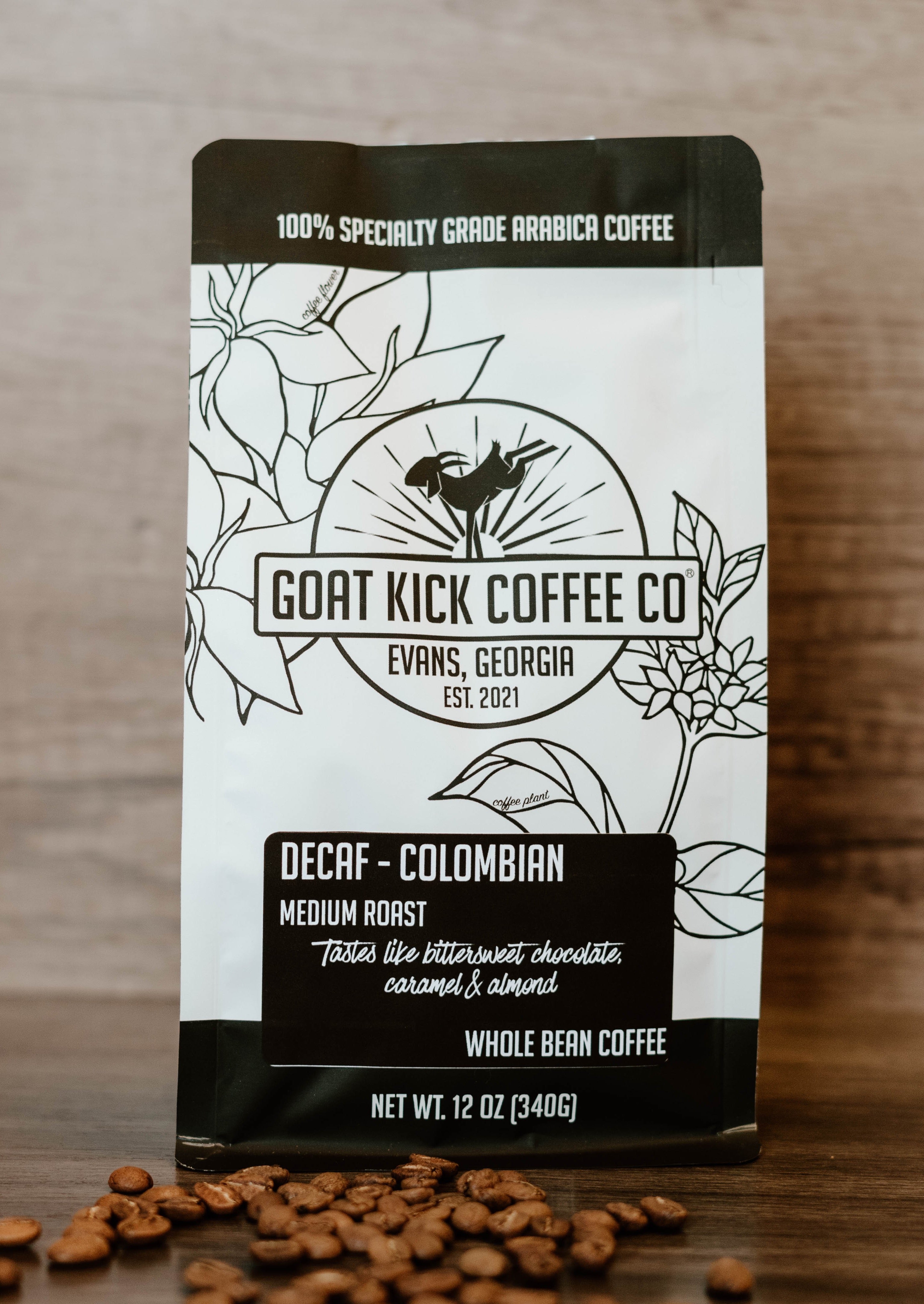 DECAF Colombian Medium Roast Coffee Beans – Goat Kick Coffee Co